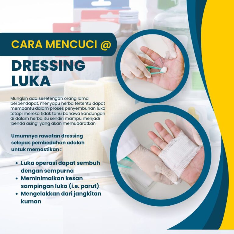 Cara Mencuci atau Dressing Luka - Rawatan Rumah